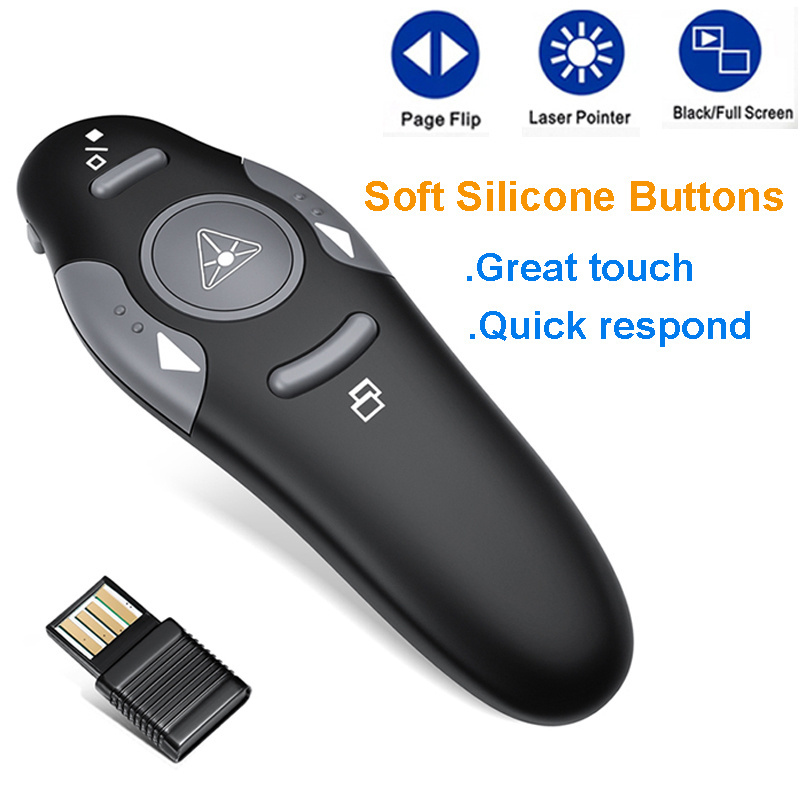 2.4G Wireless Remote Red Pointers Laser Slide PowerPoint PPT Clicker ...