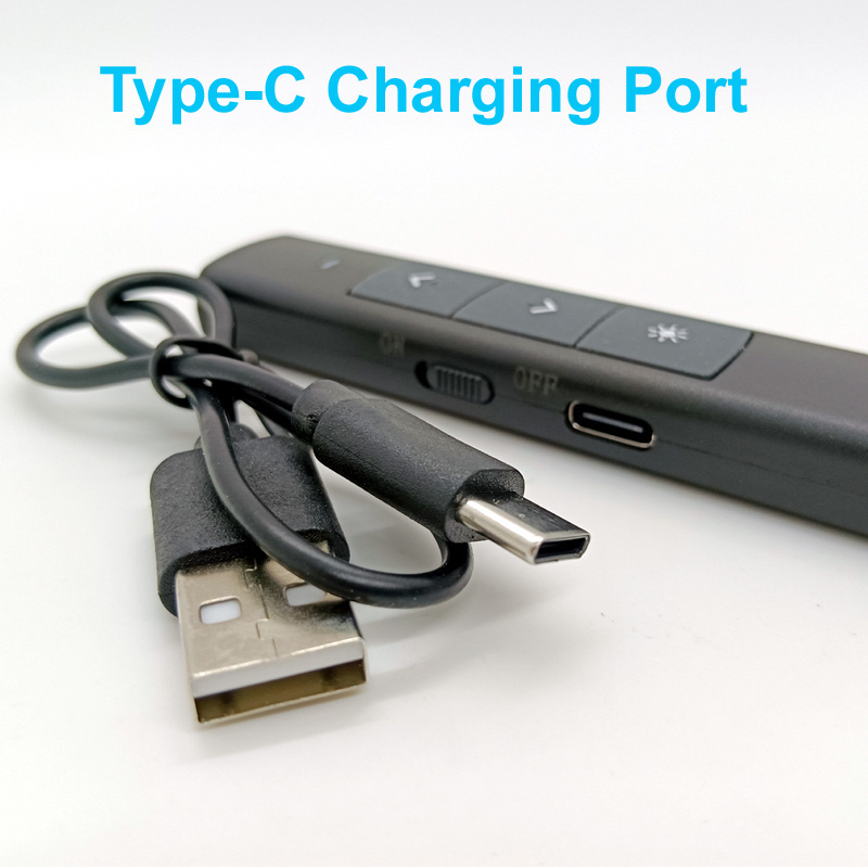Wireless Laser Powerpoint PPT Presenter with Type-C Charging Port USB ...