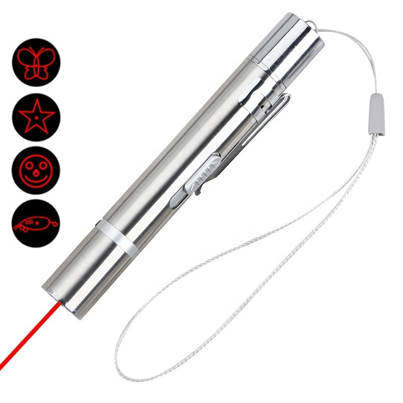 USB Charging Multiple Red 5 Patterns LED Laser Pointer UV Mini ...