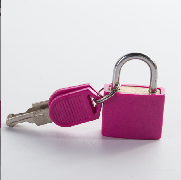 Plastic Coat Small Padlock Travel Mini Suitcase Lock With 2 Keys ...