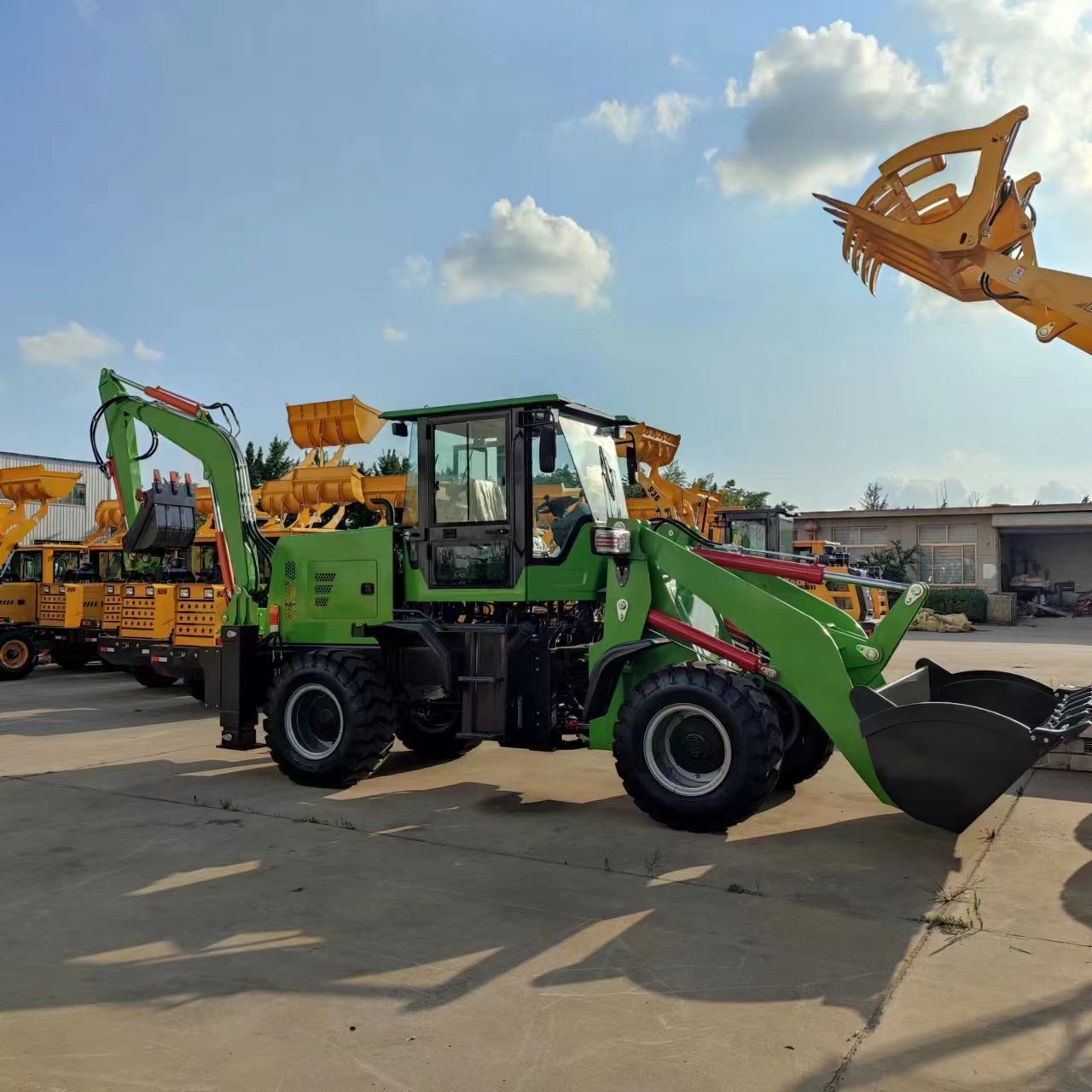 Four Wheel Drive Mini Backhoe Loader Good Price Chinese YUCHAI Engine ...