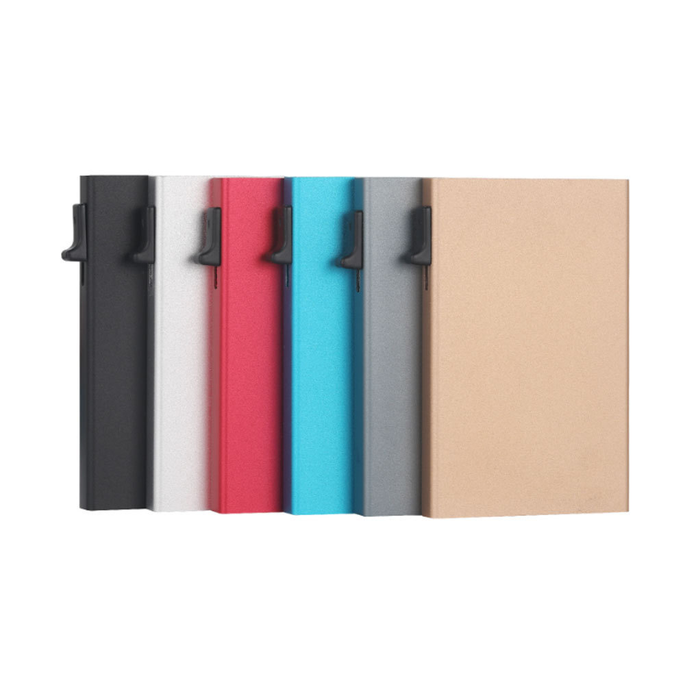 Aluminum RFID Blocking Minimalist Slim Slide Wallet Card Case Pop Up ...