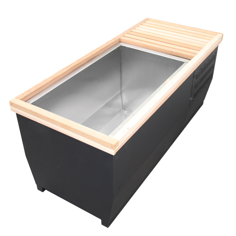 Ice Baths Wooden Small Mobile Ice Bath Tub With Filter Stainless Steel ...