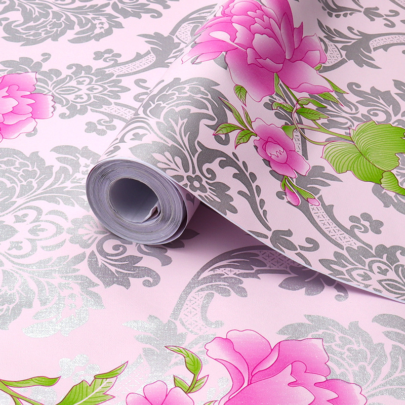 printable pvc wallpaper roll design home floral landscape home european ...