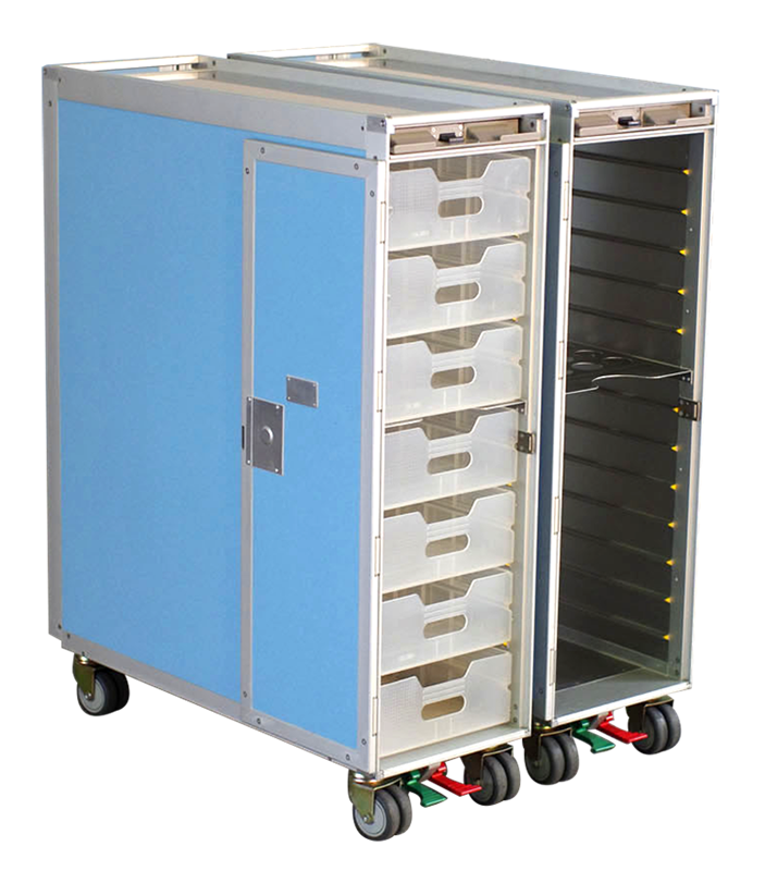 Atlas airline plane galley aluminum half full size food water cart ...