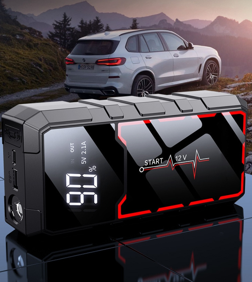 Car emergency starter power outdoor driving portable 12V battery ...
