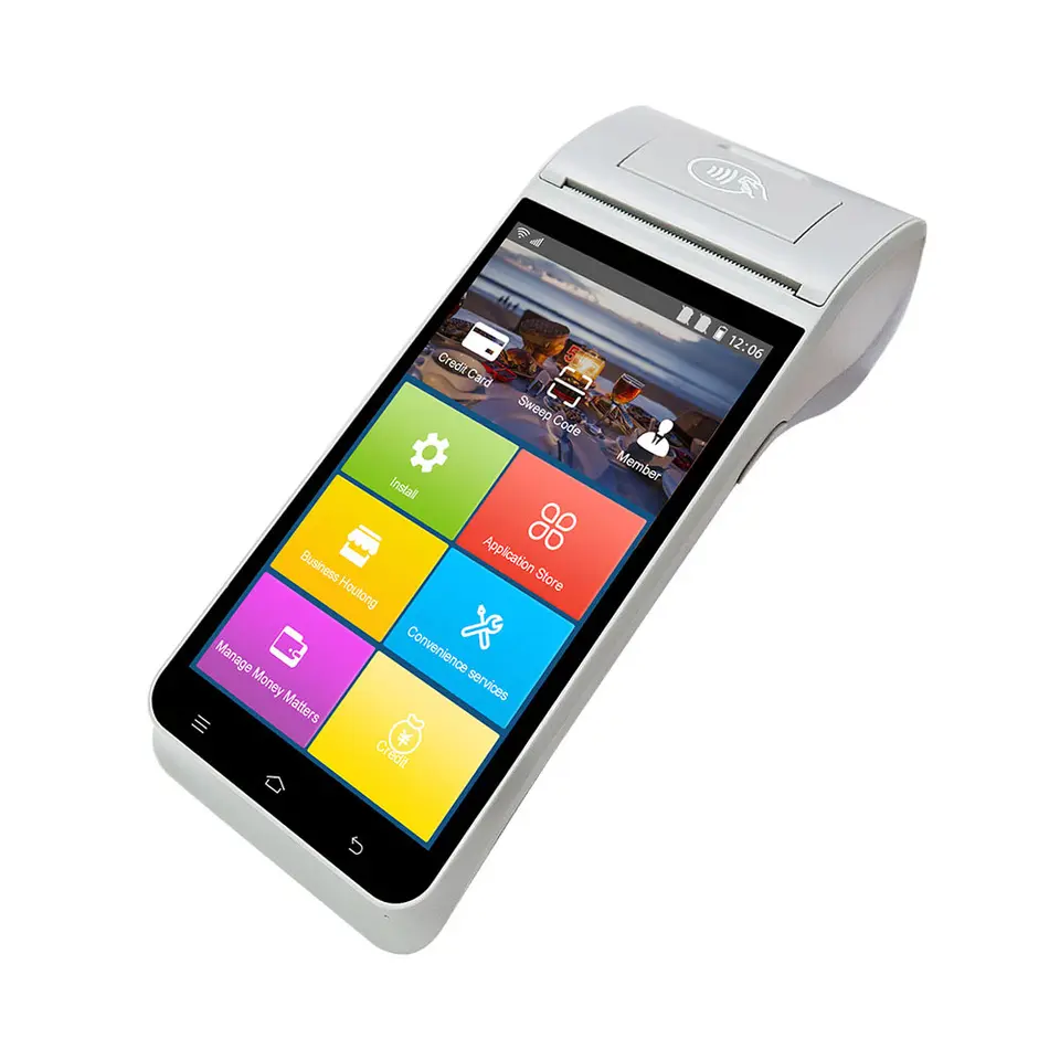 5.5 inch portable android pos terminal all in one pos system cash ...