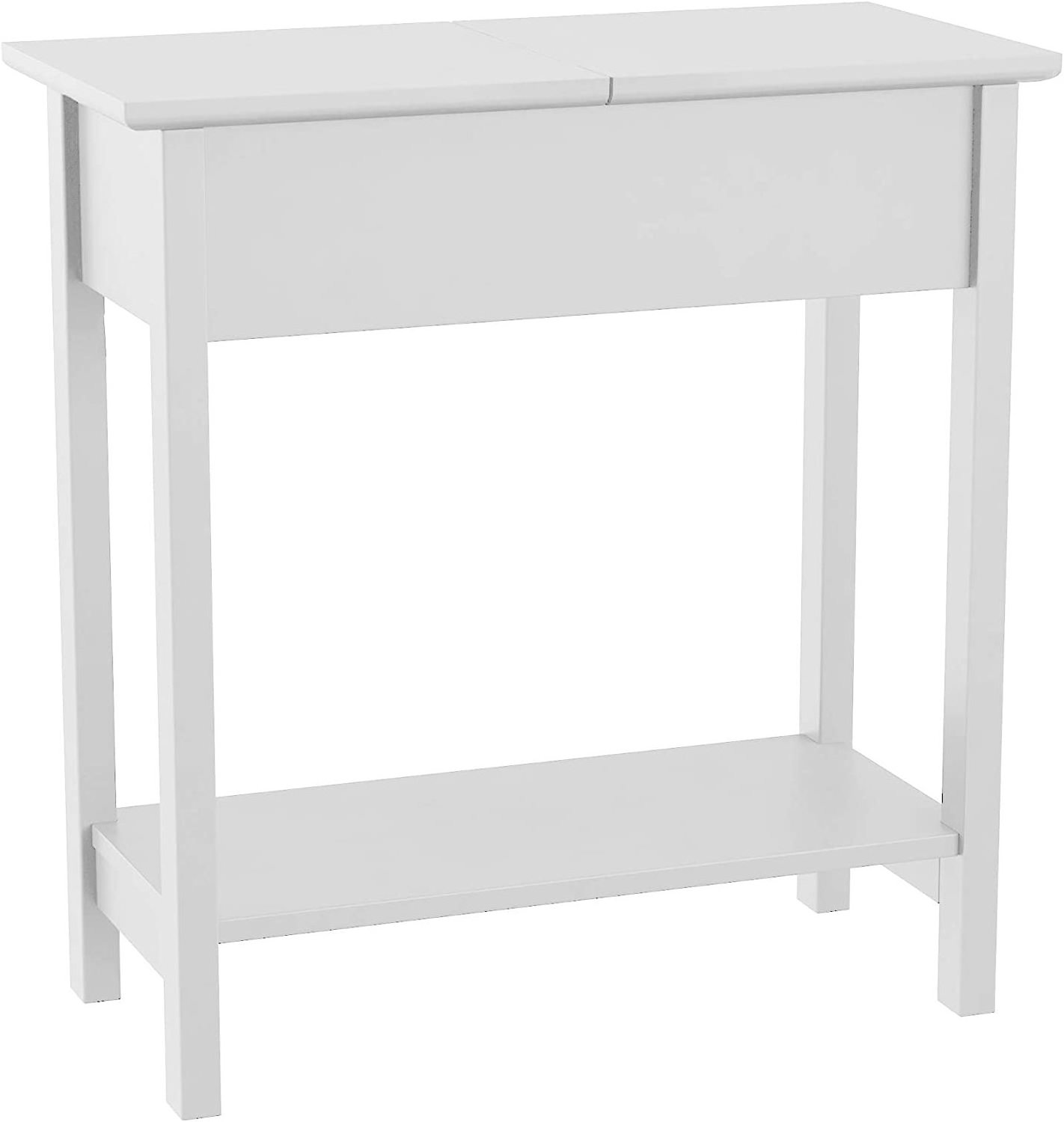 Flip Top End Table with hidden Storage compartment night stand bedside ...