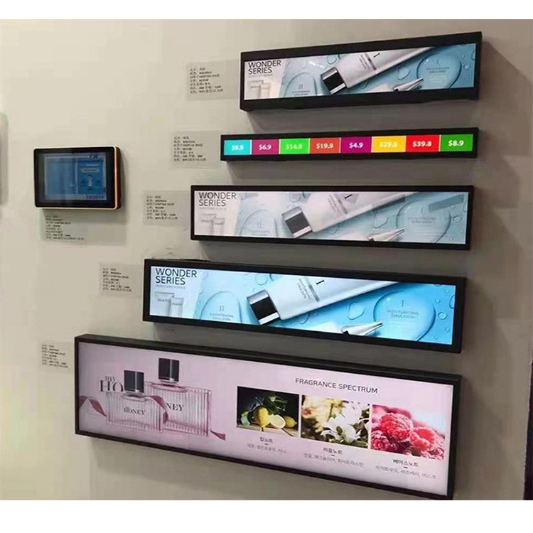 indoor P2 price tag advertising smart shelf LED display screen for ...