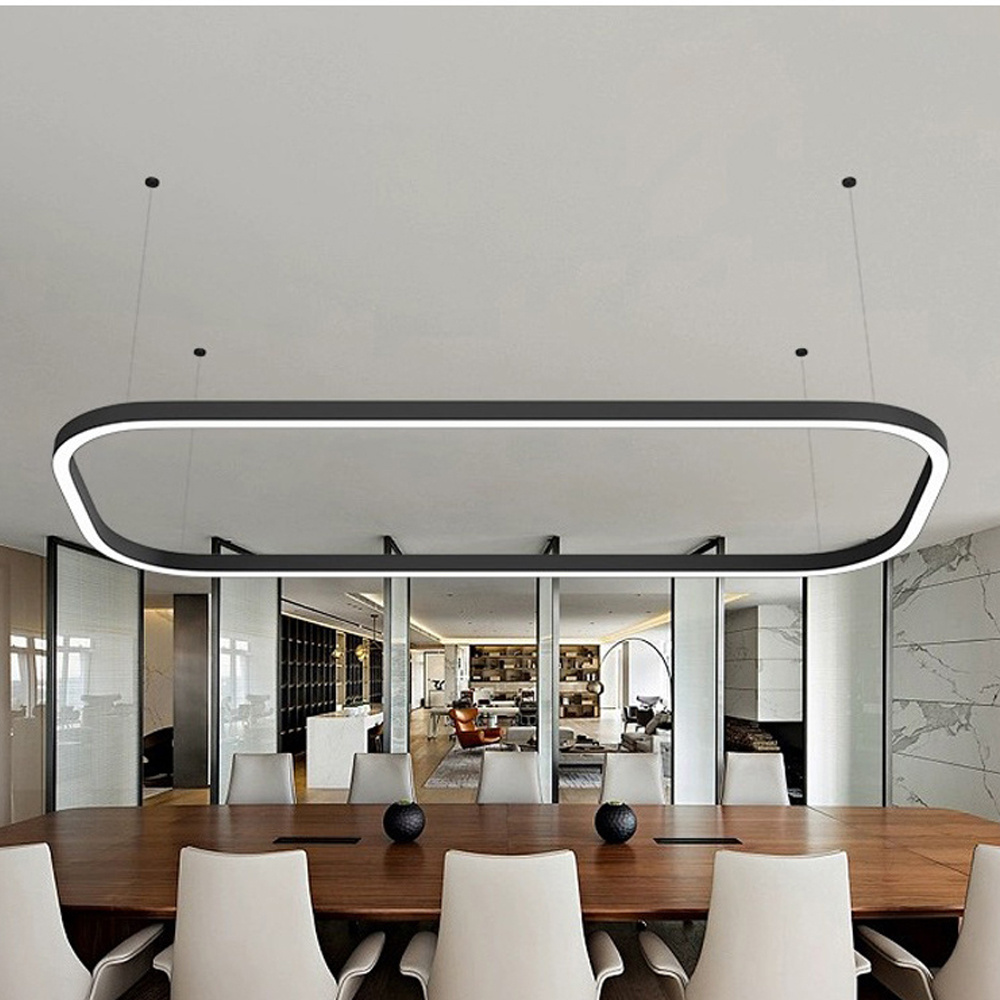 New model curved corner rectangle design pendant light fixture with ...