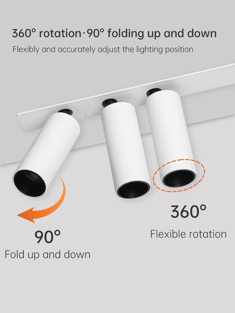 Double Heads Ceiling Surface Mounted Adjustable Spotlight Gimble ...