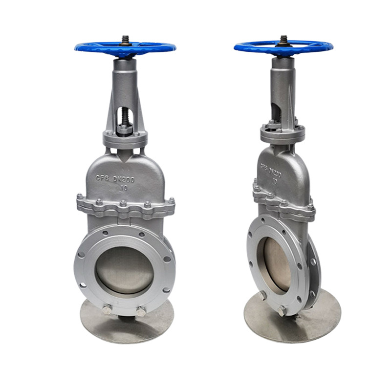 Concealed stem stainless steel knife gate valve Pneumatic sewage gas ...