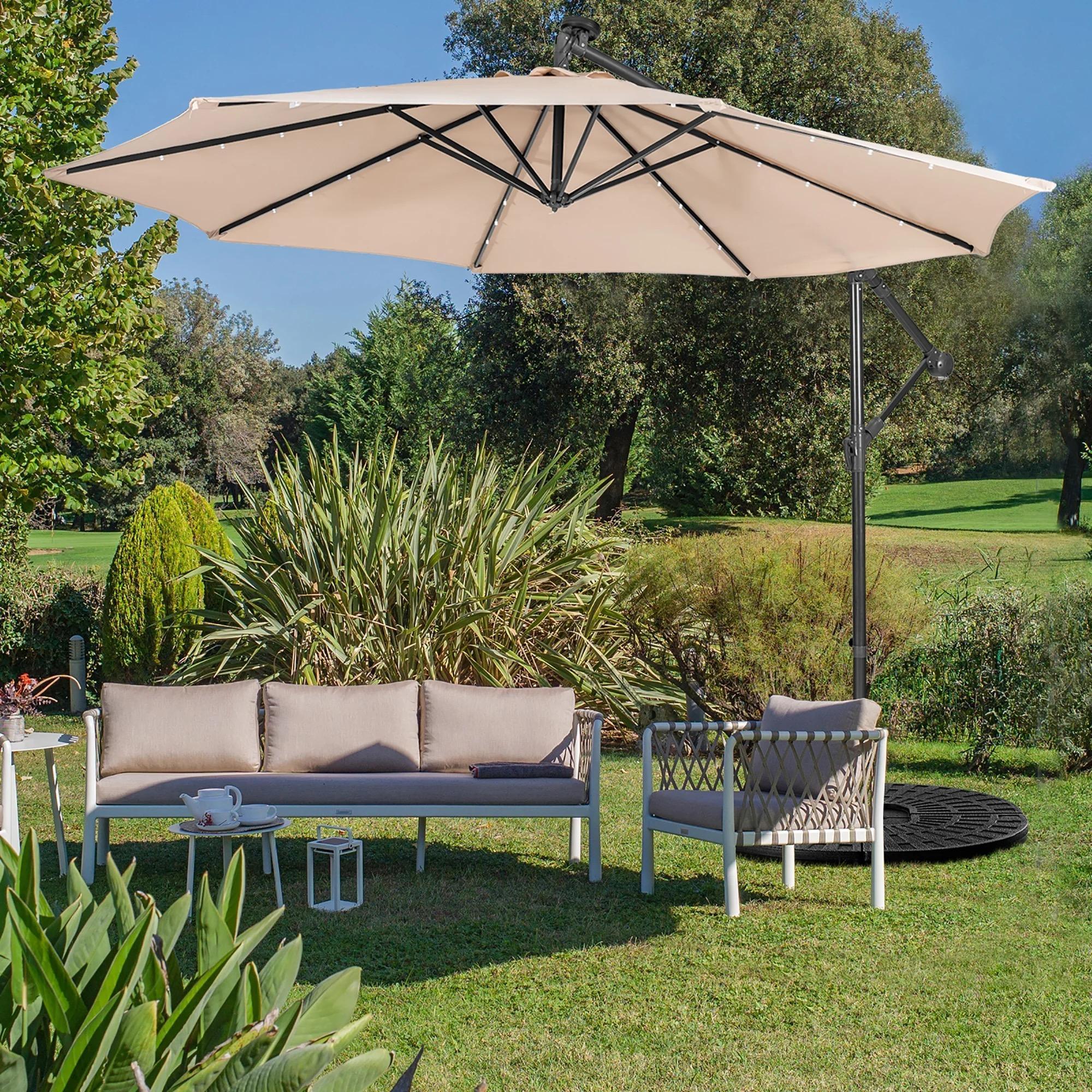 Dia 3m Banana Cantilever Umbrella Garden Paraso Patio Outdoor Umbrella ...