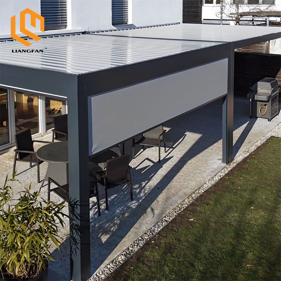 Automatic Patio Gazebo Shade Cover Outdoor Bioclimatic Opening Louvred ...