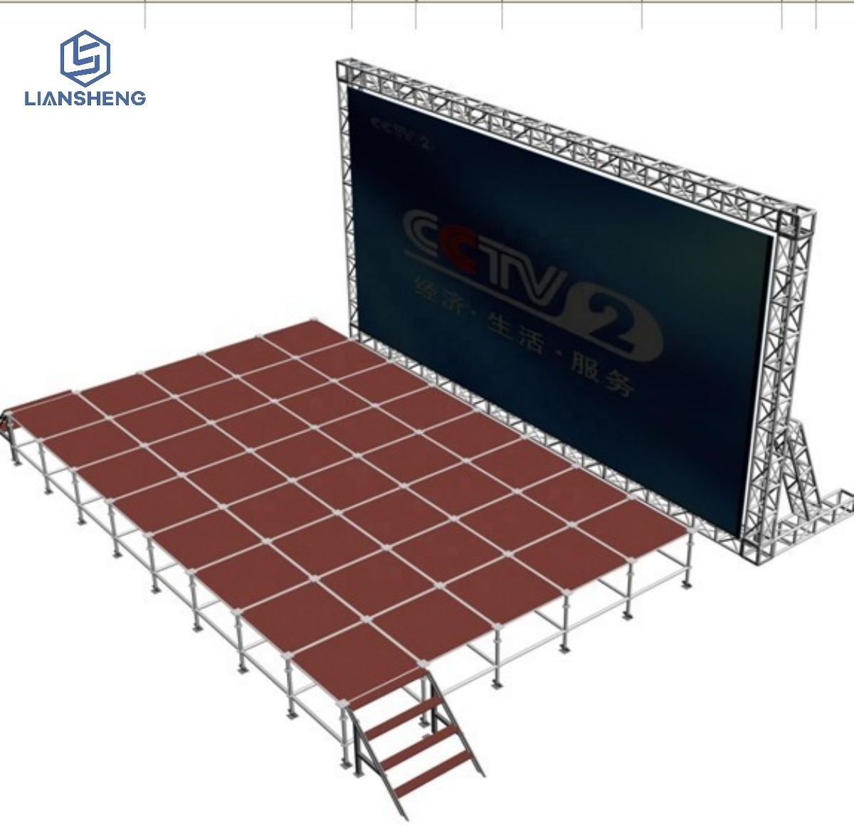 Outdoor Adjustable Aluminum Portable Event Concert Plywood Stage Podium ...