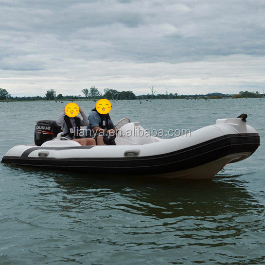 Liya luxury 4.3m 14ft small rigid inflatable boat pontoon fishing boat ...
