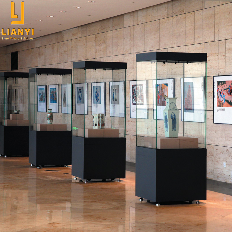 Modern Museum Glass Display Exhibition Stand Museum Vitrine Display ...