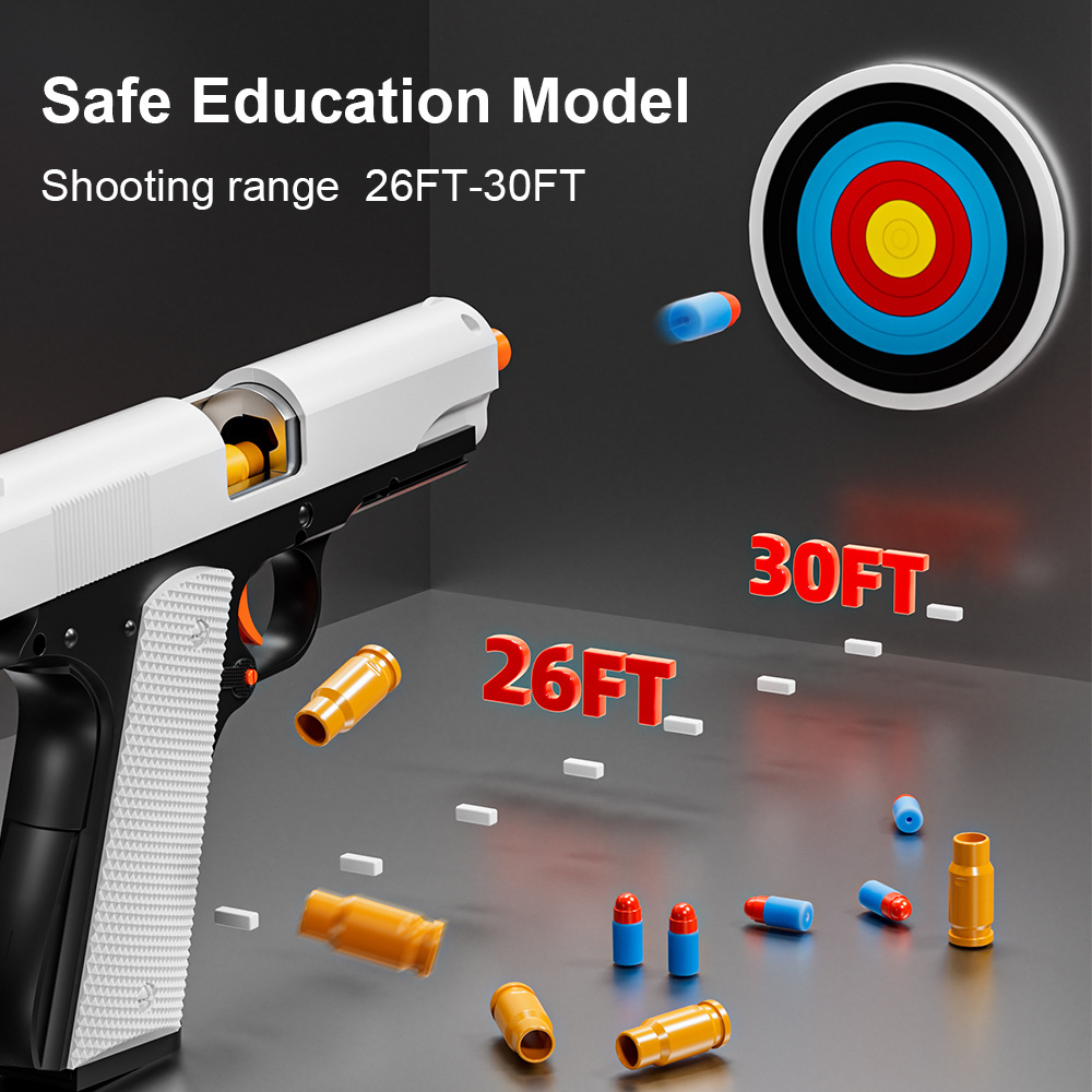 1911 Soft Foam Blaster Toy Gun Shell Ejecting Soft Bullet Toy Gun For ...