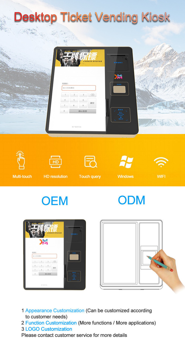 Touch Screen Tablet Self Service Kiosk Pos System Order Contactless ...