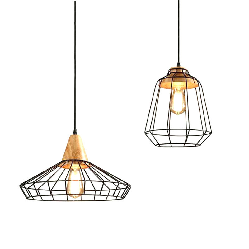 antique vintage edison bulb metal wire mesh kitchen island pendant ...