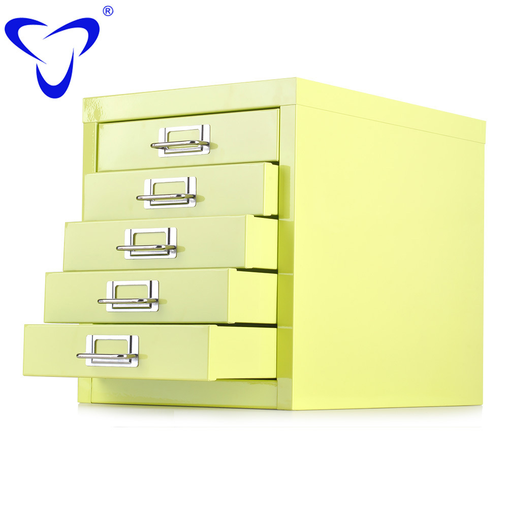 Small Vertical Metal Multi Drawers Nightstand Storage Cabinet locking ...