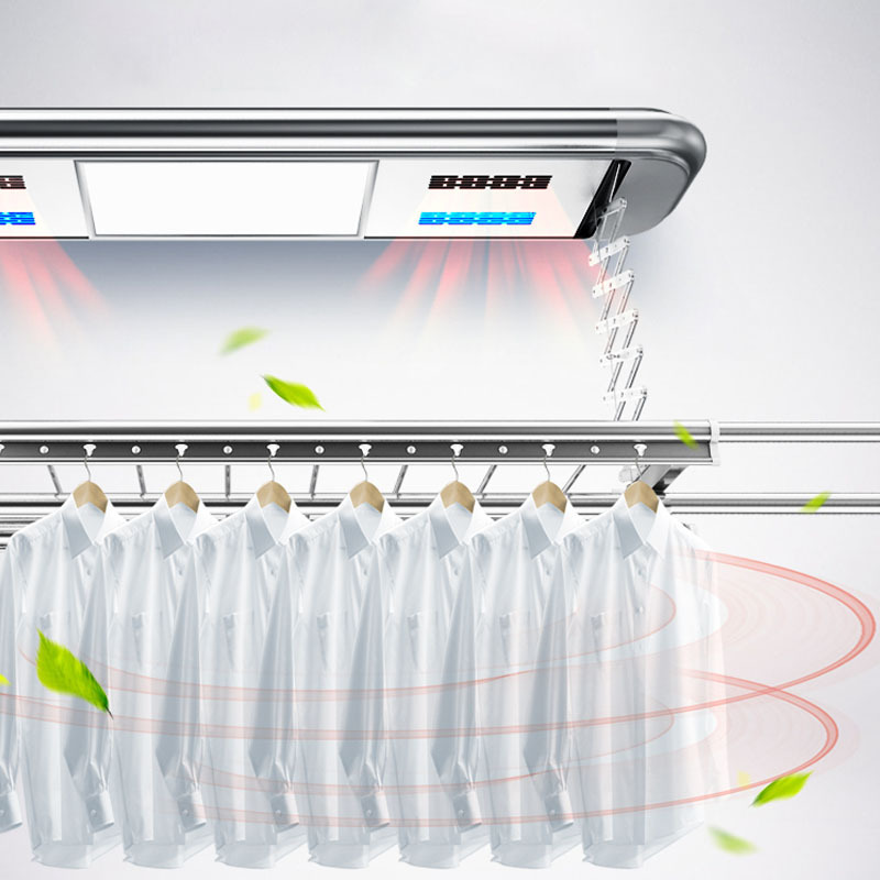 Intelligent Automatic Lifting Clothes Pole With Lighting Indoor Airer ...