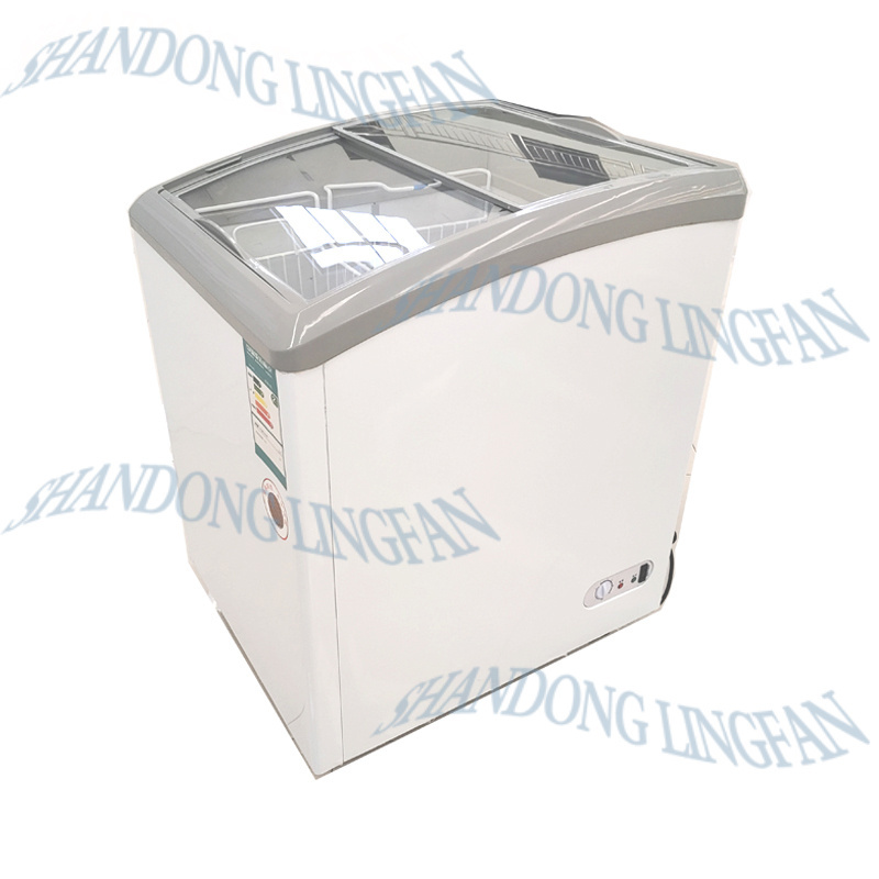 Supermarket mini ice cream freezer refrigerator / popsicle small ...