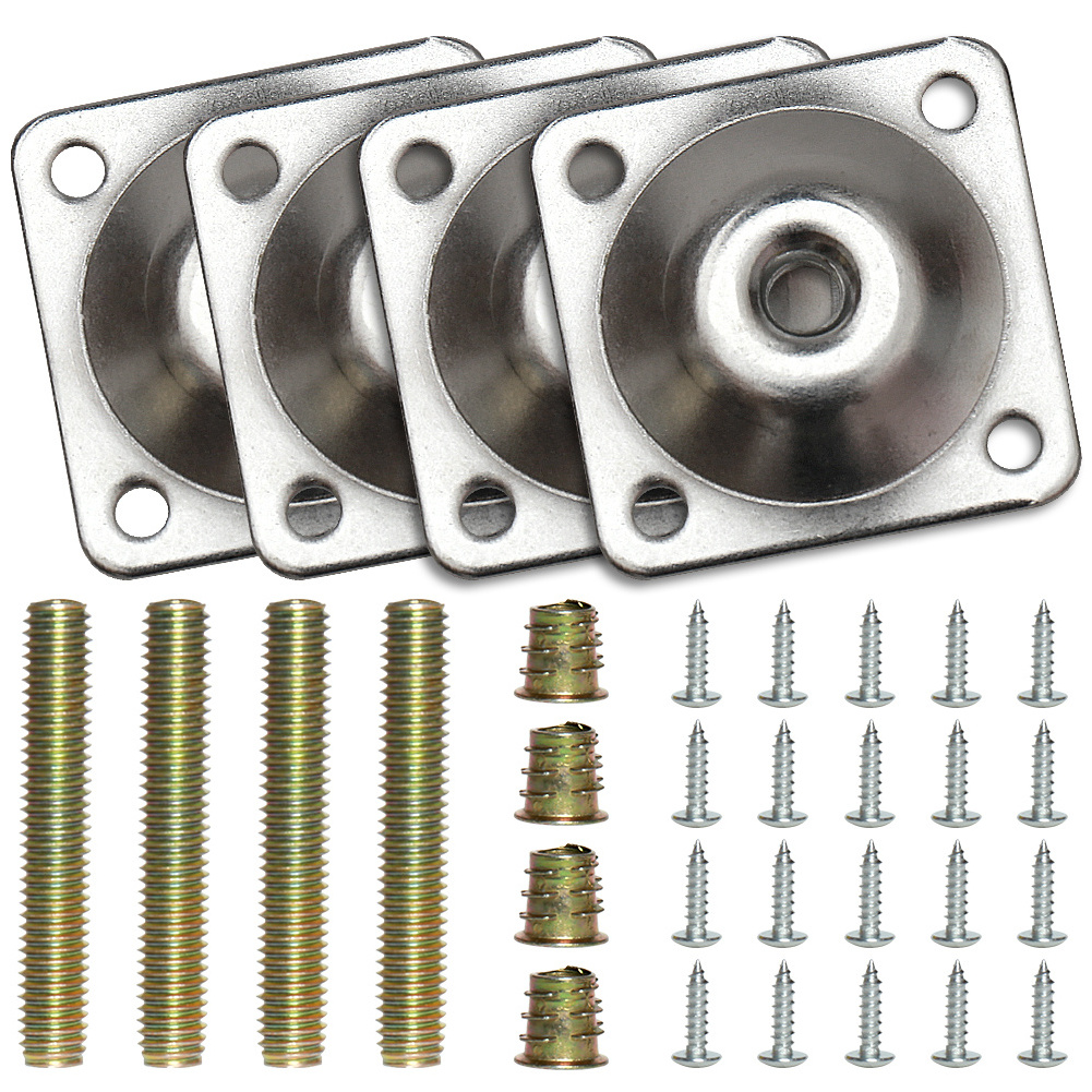 Top Leg Attachment Sofa Table Leg Mounting Plate Furniture Wood Metal ...