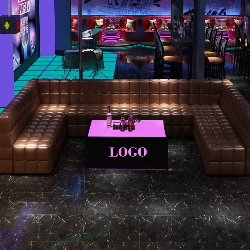 U Shape L Shape Custom Nightclub Bar Lounge Furniture Restaurant Booth ...