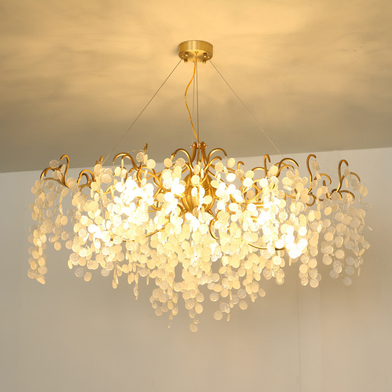 new modern hanging tree branch lamp led raindrop crystal chandelier ...