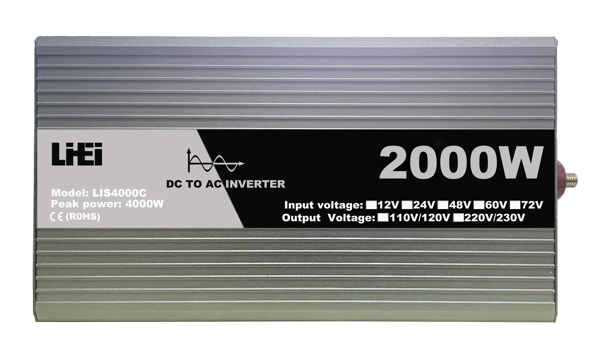 12vdc to 120vac Inverter Pure sine Wave Small Size 110V Inverter ...