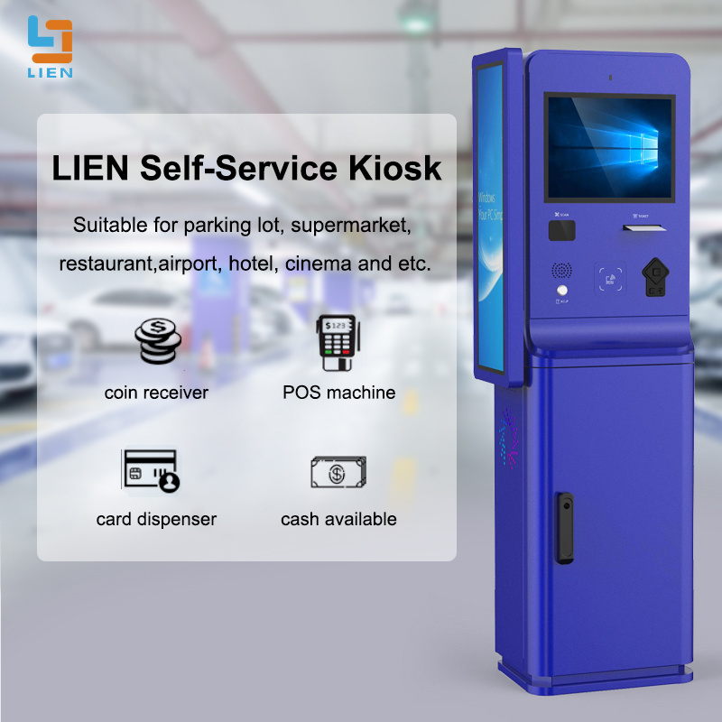 Parking Payment Kiosk Customized Cash Accept Ticket Vending Parking ...