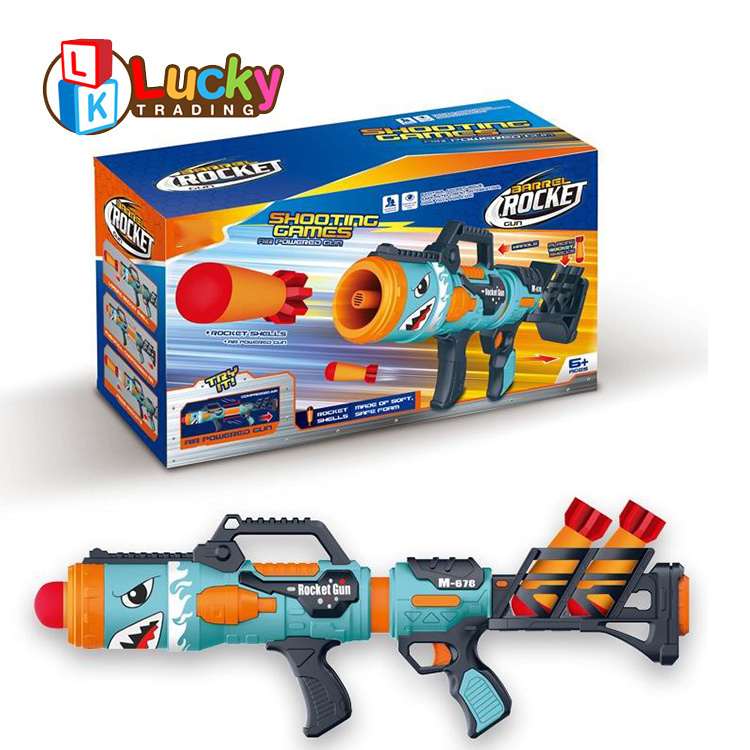 Shark Rocket Soft Bullet Gun Launch Bullets Rocket Launcher Eva Soft ...