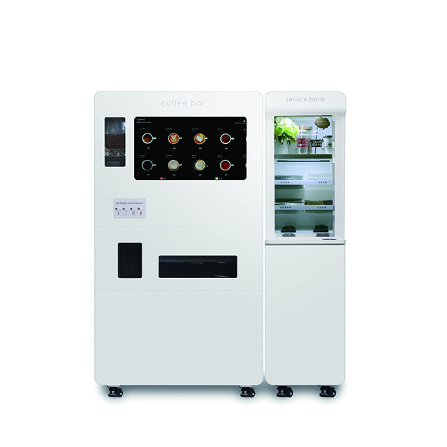 Fully automatic double-cup system freshly ground coffee vending machine ...