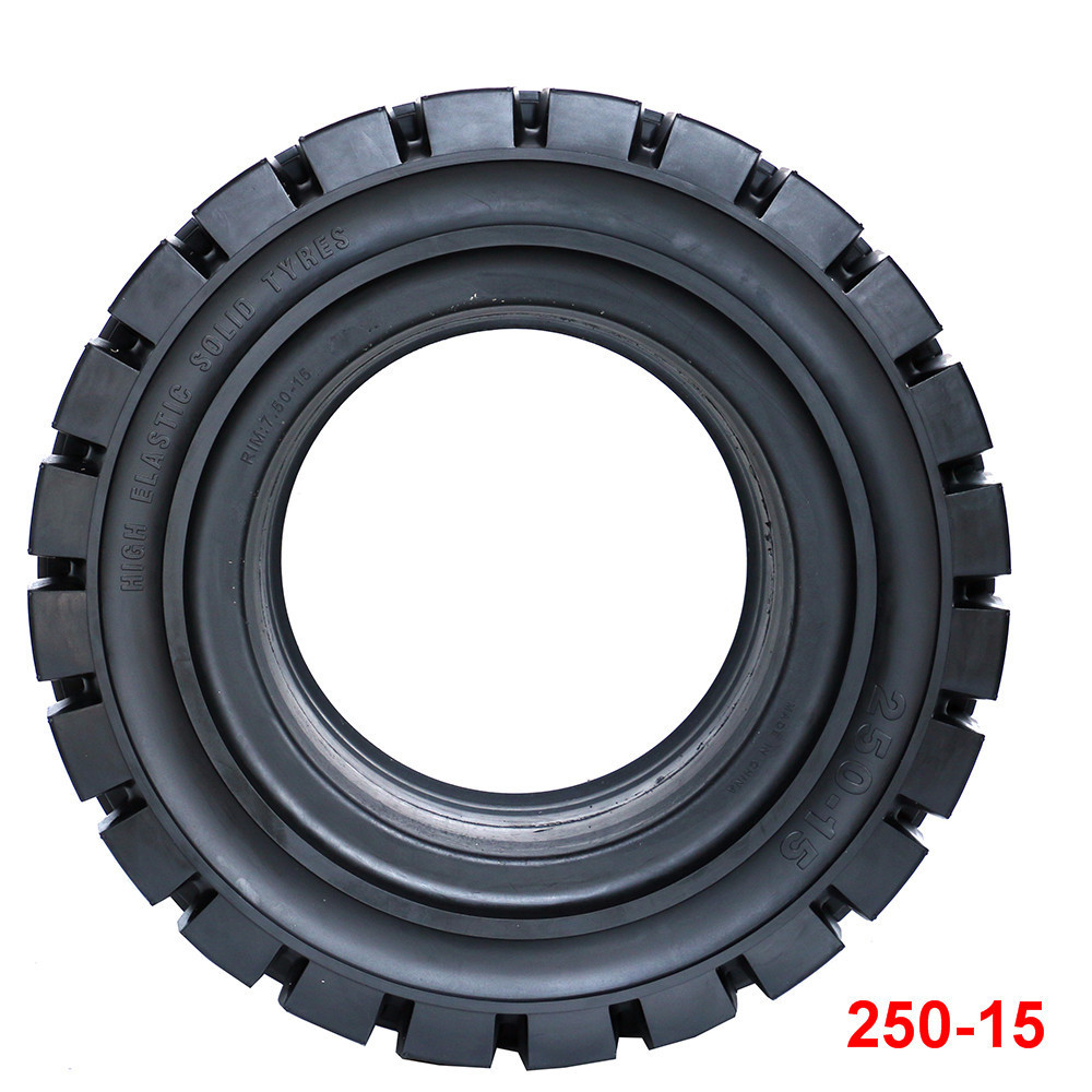 Forklift spare parts long use life industrial solid rubber tires 250-15 ...
