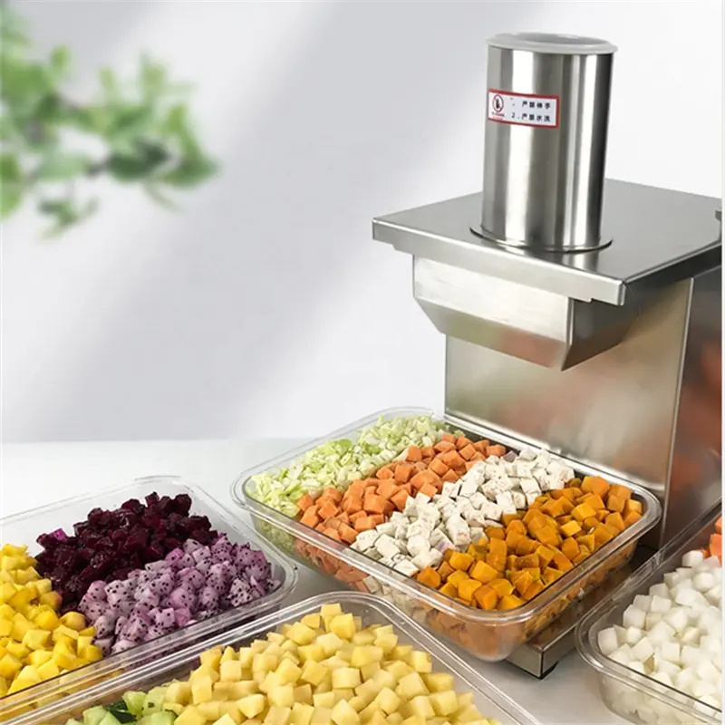Vegetable dicing cutting machine potato carrot onion pitaya cube cutter ...