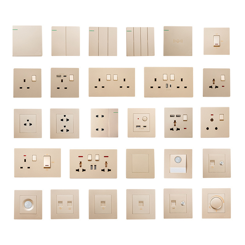 Uk standard wall sockets and switches electrical touch wall light ...