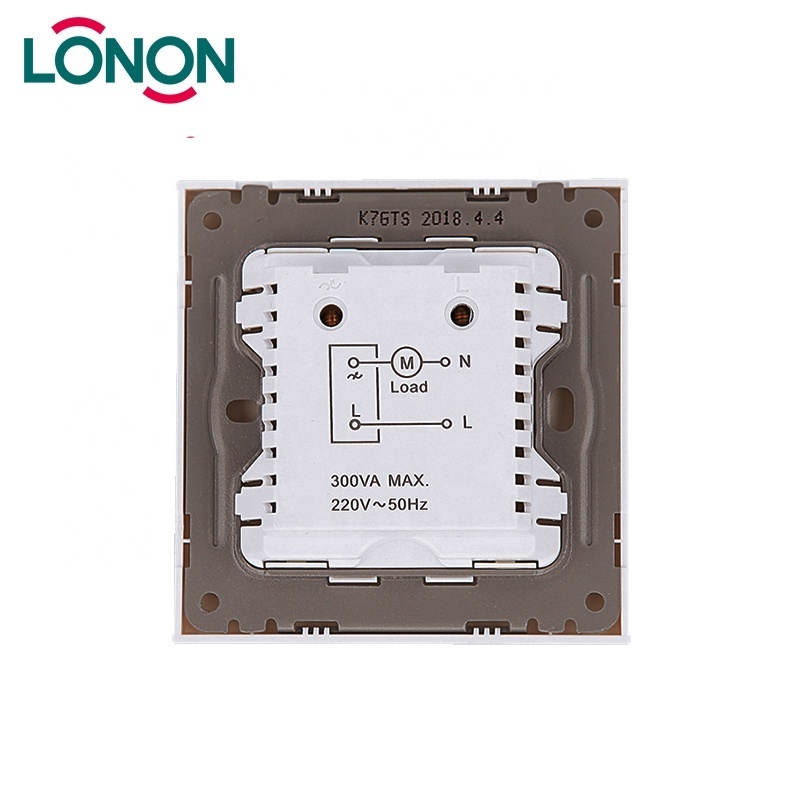 220V ceiling fan speed variable control controller one gang wall switch ...