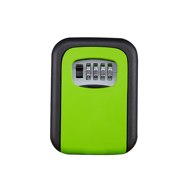 Wall Mount Key Storage Box 4 Digit Combination Password Security Code ...