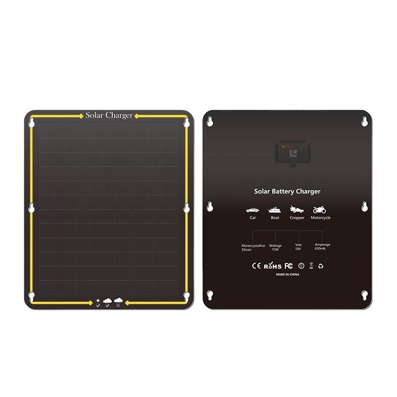 LLSOLAR 15W 12V Solar Panel Kit Monocrystalline Solar Battery Trickle ...