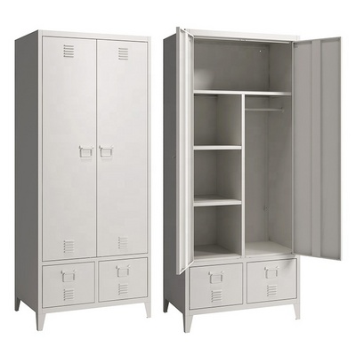Steel almirah with drawers store