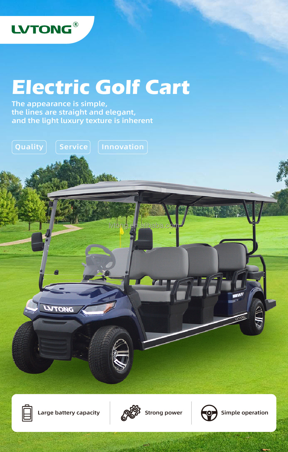 LVTONG Electric Lifted Golf Cart 2 4 6 8 Seats 4x4 Gasoline Off Road Club Car for Sale BestSuppliers