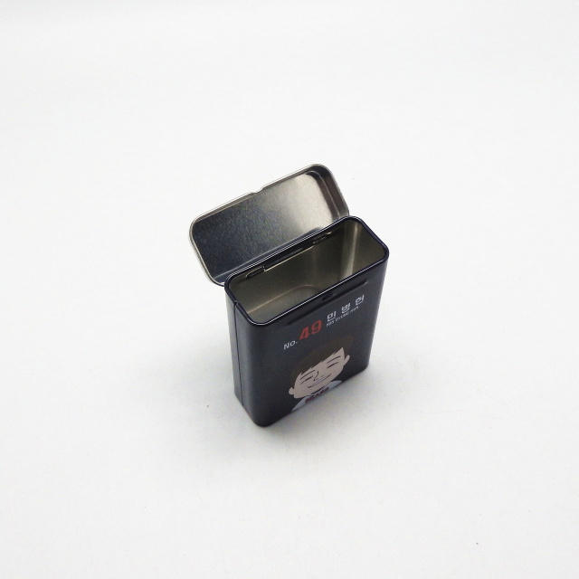 Custom Cigarette Tin Box with Hinged Lid Flip Top Cigarette Pack ...