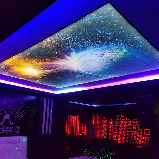 Hotel Lobby Ceiling Tile 3D print stretch ceiling decorations for roof ...