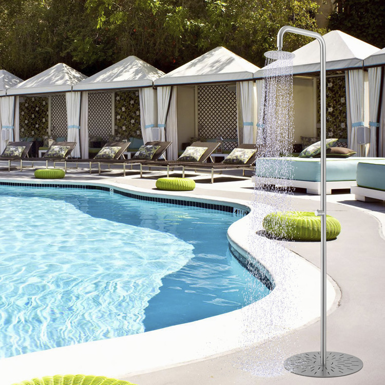 Stainless Steel Chrome Freestanding Beach Garden Swimming Pool Stand ...