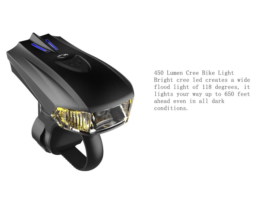 Machfally EOS350 BK820 USB Rechargeable Bike Light Set,powerful lumens ...