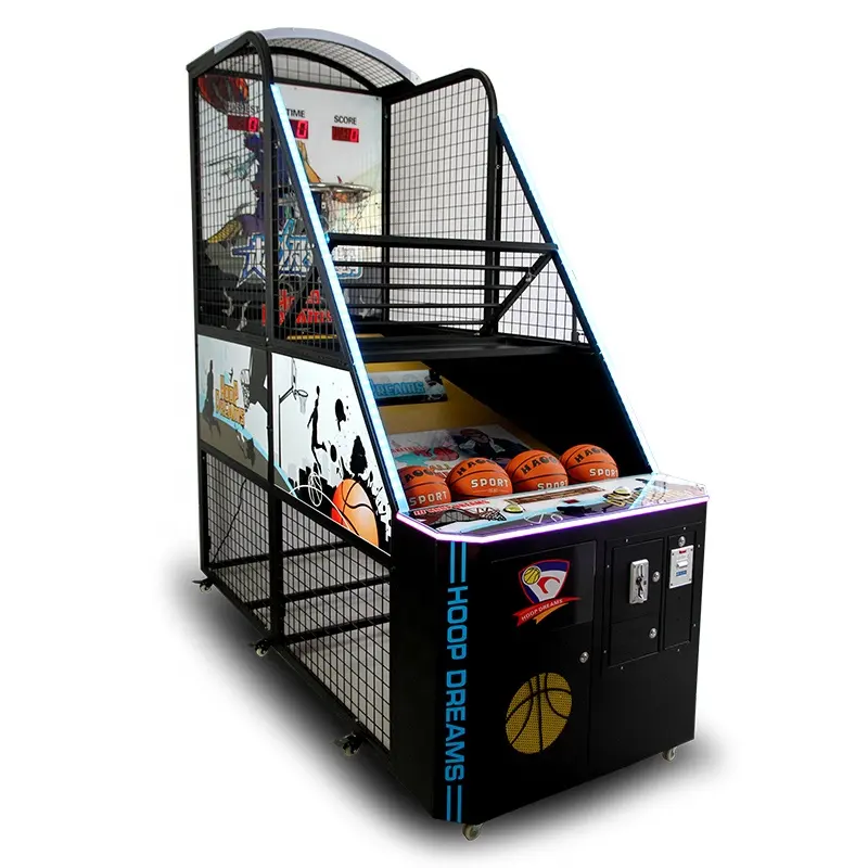 Amusement Center Electronic Basketball Machine Coin Operated Indoor ...