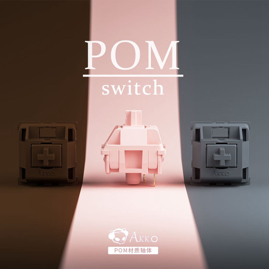 AKKO POM Pink Silver Brown 3 Pin Linear Switches For Mechanical ...