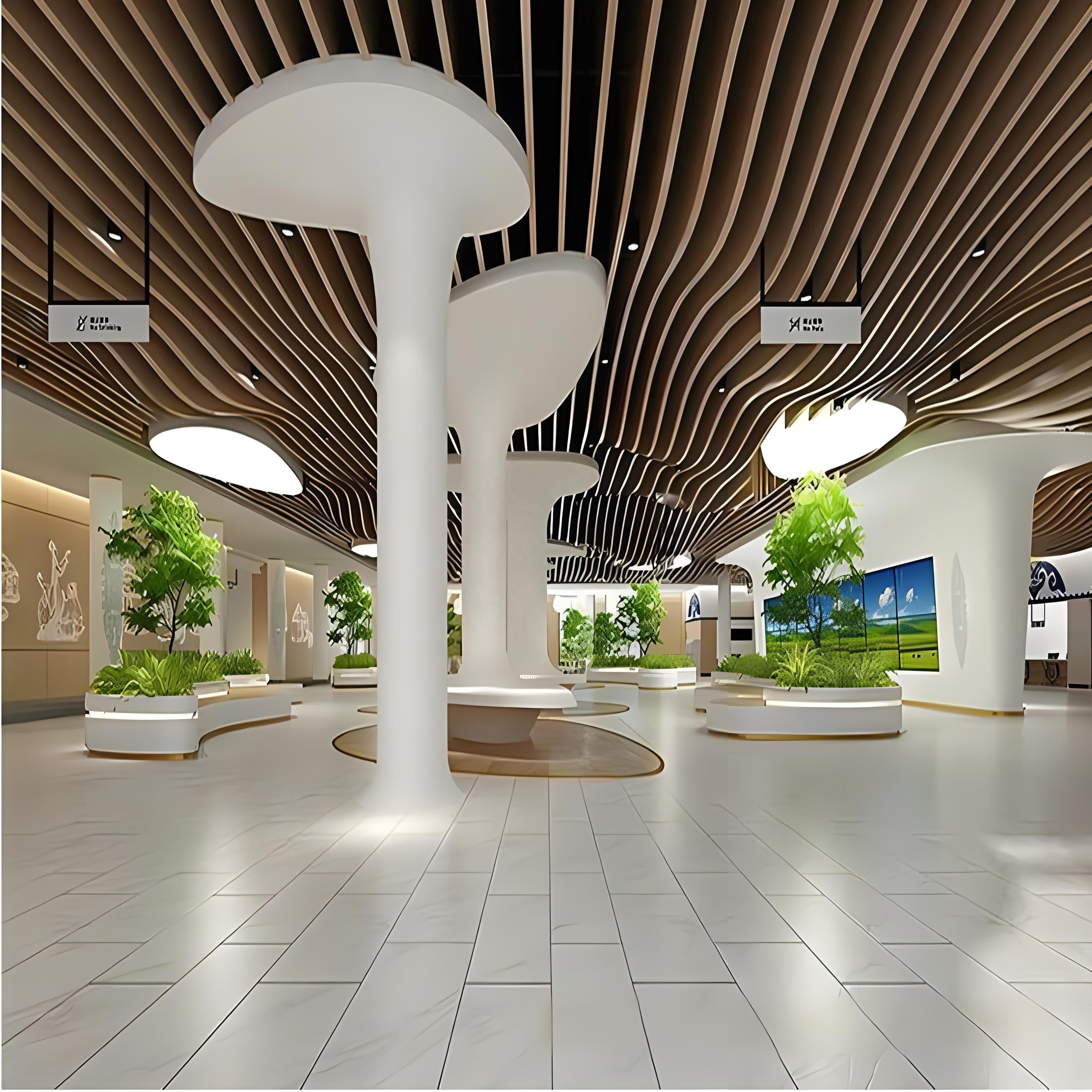 Aluminum Contemporary Modern Aluminum Ceiling Panel Metal Wave Ceiling ...