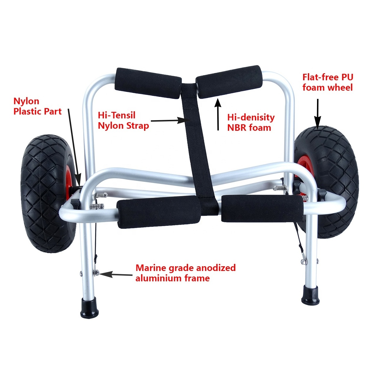 collapsible scuper kayak canoe hand kayak carrier trolley bunker cart ...